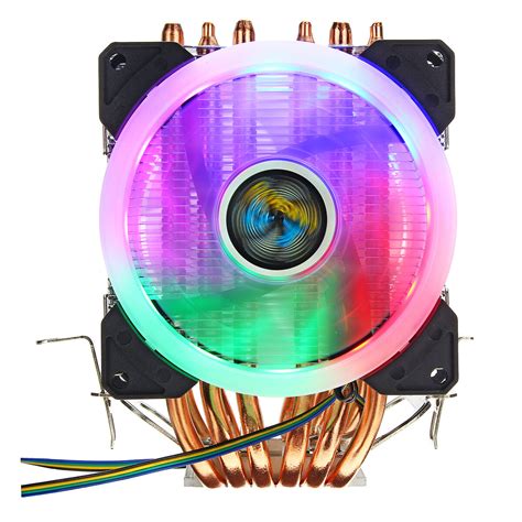 CPU Cooler Heatpipe Pin RGB X Cooling Fan For Intel AMD