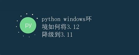 Python在windows环境下如何将312降级到311极客教程 Python在windows环境下如何将312降级到311极客教程