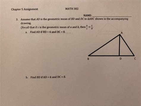 Solved Chapter 5 Assignment Math 302 Name 3 Assume That Ad