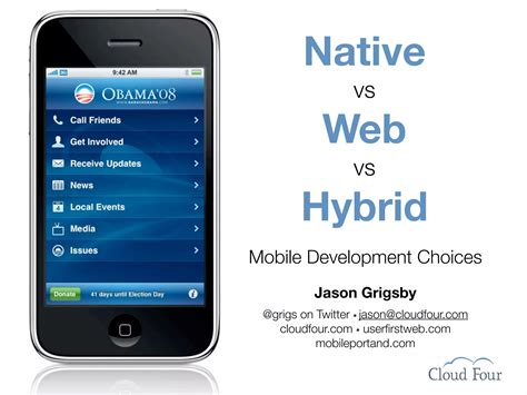 Native Vs Web Vs Hybrid Mobile Development Choices Ppt