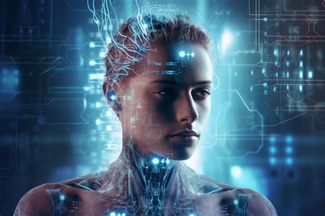 Premium Ai Image Female Representation Embodying Artificial