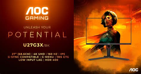 4K UHD 160Hz And NVIDIA G Sync For 500 AOC Gaming U27G3X BK Monitor Unveiled Gagadget Com