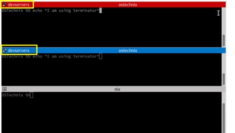 Install And Use Terminator Terminal Emulator In Linux Ostechnix