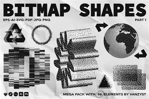 bitmap vector shapes part 1 on behance