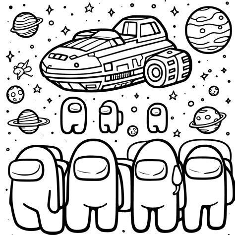 Among Us Galaxy Coloring Page Download Print Or Color Online For Free