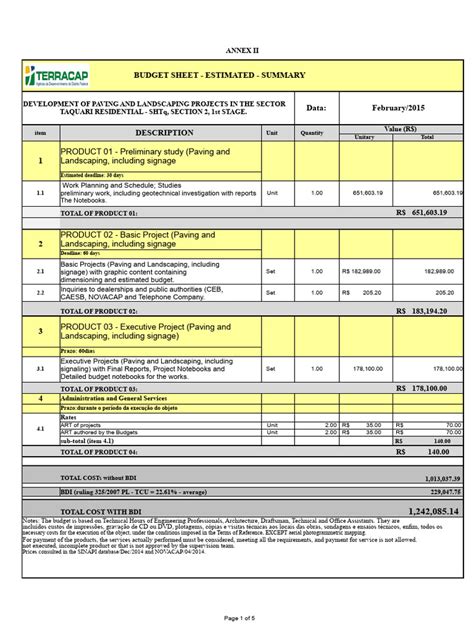 Example Construction Calculation Spreadsheet Pdf Engineering