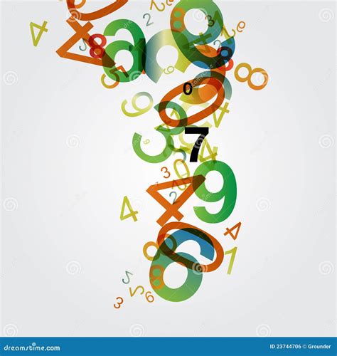 Abstract Numbers Background Vector Illustration
