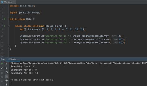 Java Arrays Binarysearch Method Explanation With Example Codevscolor