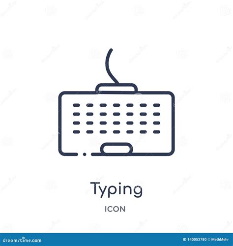 Linear Typing Icon From Cursor Outline Collection Thin Line Typing Vector Isolated On White
