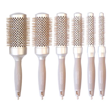 6 Sizes Professional Hair Styling Tools Round Brush Detangling