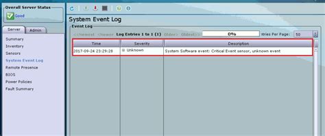 UCS C M System Software Event Critical Event Sensor Unknown Event Cisco Community