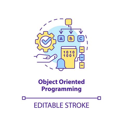 Object Oriented Programming Concept Icon Coding Paradigm Type Abstract Idea Thin Line