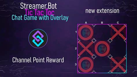 Tic Tac Toe Game With Overlay Approved Streamerbot Extensions