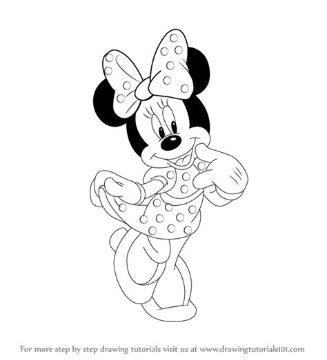How To Draw Minnie Mouse Minnie Mouse Step By Step