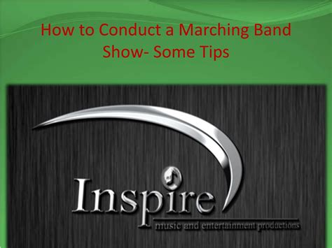 PPT How To Conduct A Marching Band Show Some Tips PowerPoint Presentation ID 7573858