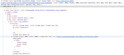 R Error Adding Iframe With Shiny App To Blogdown Wrong Url Is Used