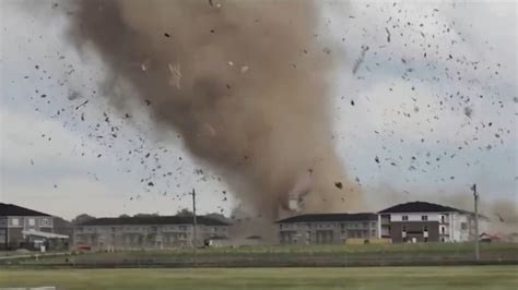 Flying Debris From Tornado ‘gustnado Sends Debris Flying Across
