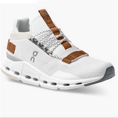 On Running Shoes On Cloud Running Cloudnova White Pearl Brown