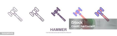 다채로운 만화 발톱 망치입니다 가정 수리를위한 핸디 맨 도구 아이콘 로고 스티커 패치 라벨 기호 배지 인증서 또는 층기 장식을 위한 구조 테마 벡터 일러스트레이션 가사