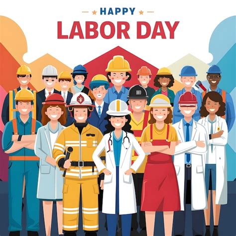 Celebratory Labor Day Memorial Vector Illustration Premium Ai