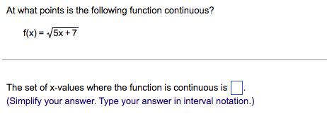 Solved At What Points Is The Following Function Continuous Chegg