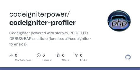 Github Codeigniterpowercodeigniter Profiler Codeigniter Powered