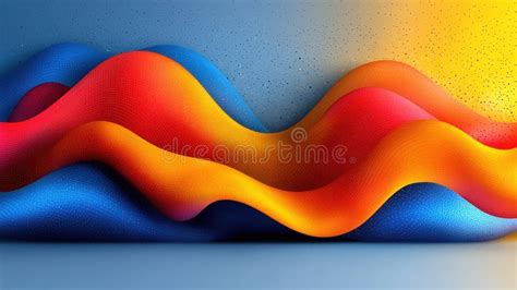 Vibrant Abstract Waves In Dynamic Colors Flowing Smoothly Across A Textured Background Stock