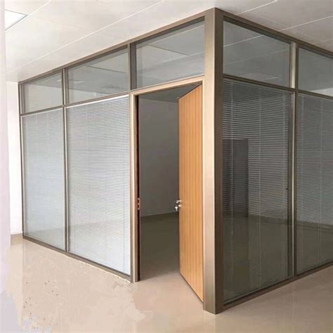 Office Glass Partition Wall Aluminum Alloy Shutter Partition Wall Plant Hospital Screen High