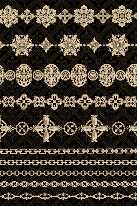 Mk06decotoon 로판 판타지 웹툰 일러를 위한 프레임 패턴 장식 브러쉬 클튜소재 데코툰 Decotoon