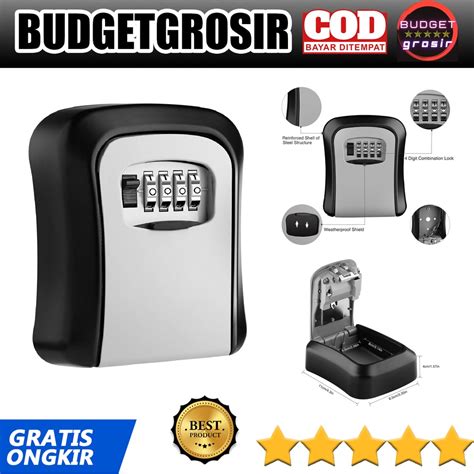 jual kotak brankas safety box dinding wall mounted 4 digit password ml4 shopee indonesia