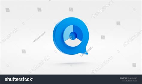 파란색 버블 메시지 그래프 기호 또는 스톡 일러스트 2161355187 Shutterstock