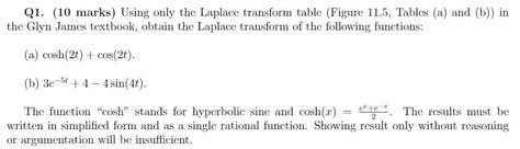 solved q1 10 marks using only the laplace transform table