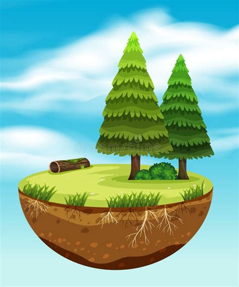 A Green Forest Circle Landscape Stock Vector Illustration Of Forest