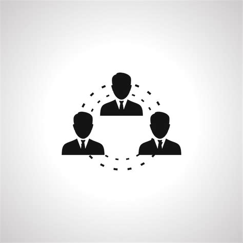 Premium Vector Social Network Connection Icon Connecting People Icon