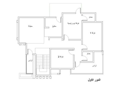 Engineer مسقط افقي لمنزل مكون من طابقين مسقوف 170