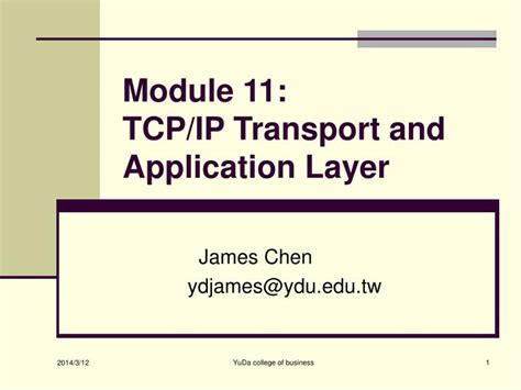 ppt module 11 tcp ip transport and application layer powerpoint