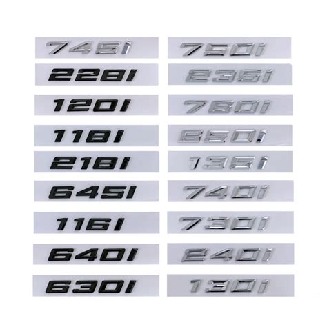 차량용 3d 크롬 문자 스티커 Bmw 118i 120i 218i 320i 325i 420i 430i 530i 540i 630i 640i 730i 740i 액세서리