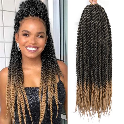 8 Packs Spring Senegalese Twist Crochet Braids Curl End Crochet Hair 8 Packs 1b Artofit