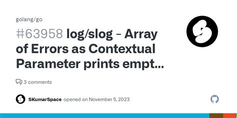 Logslog Array Of Errors As Contextual Parameter Prints Empty Objects Jsonhandler · Issue