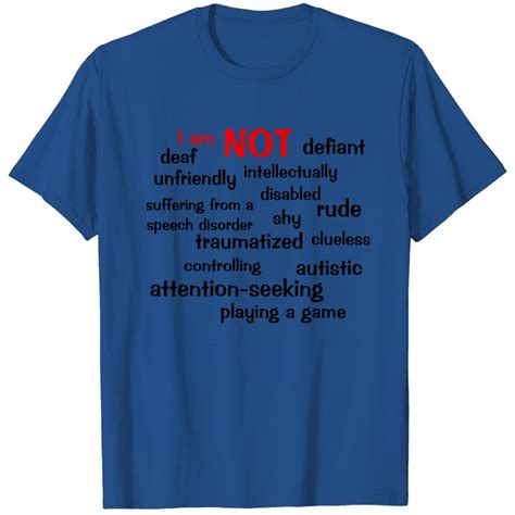 Selective Mutism I Am Not T Shirt Sold By Statewide Lianne Sku