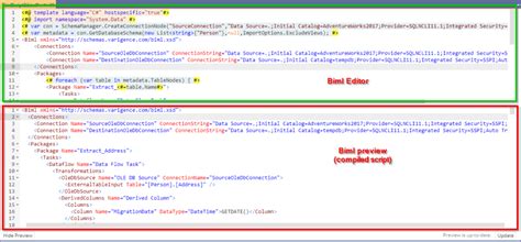 Extending Biml With C Scripts