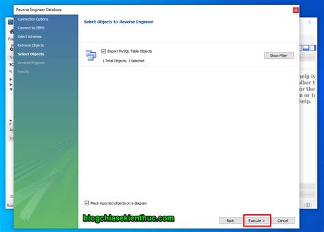 Chuyển bảng từ dạng Script sang dạng model trong MySQL