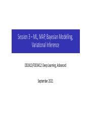 Lecture 3 Uncertainty Estimation Pdf Session 3 ML MAP Bayesian Modelling Variational
