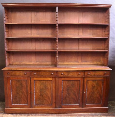 George 1v Mahogany Open Top 4 Door Bookcase