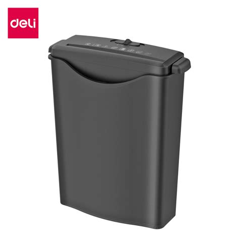 Deli เครื่องทำลายเอกสาร 10 ลิตร เครื่องย่อยเอกสาร เครื่องทําลายกระดาษ ขนาด A4 6 แผ่น อุปกรณ์