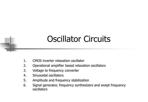 PPT Oscillator Circuits PowerPoint Presentation Free Download ID 5468894