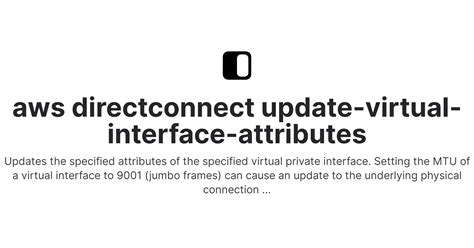 Aws Directconnect Update Virtual Interface Attributes Fig