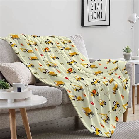 불도저 트럭 트랙터 소방차 쓰레기 경량 플란넬 담요 아기 및 어린이 담요 가정용 천 제품