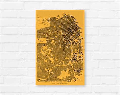 Nolli San Francisco Ca Map Art Print Etsy