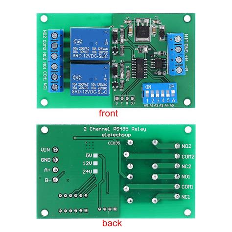 rtu and at command 2 ch rs485 relay plc controller uart serial port